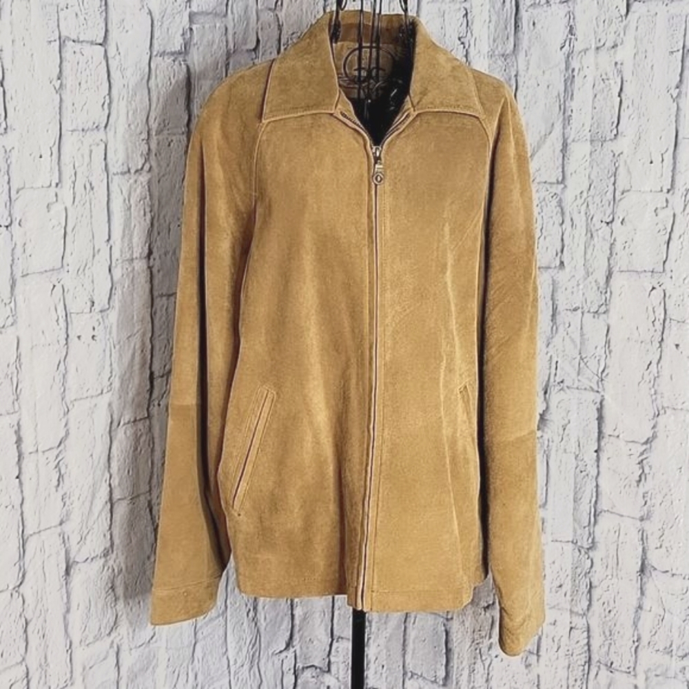 Weather Report By Weatherproof Suede Leather Coat Med… - Gem